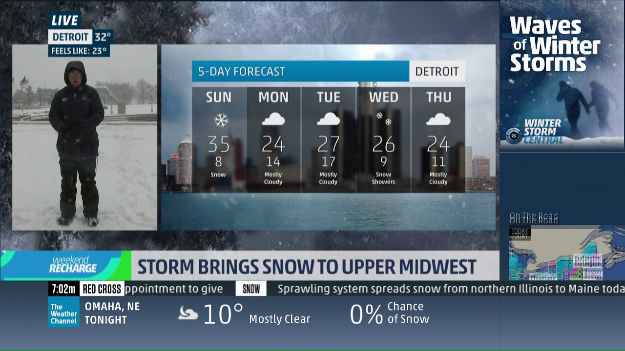 Mike Seidel The Weather Channel Detroit Snow 2-4-2018 - YouTube