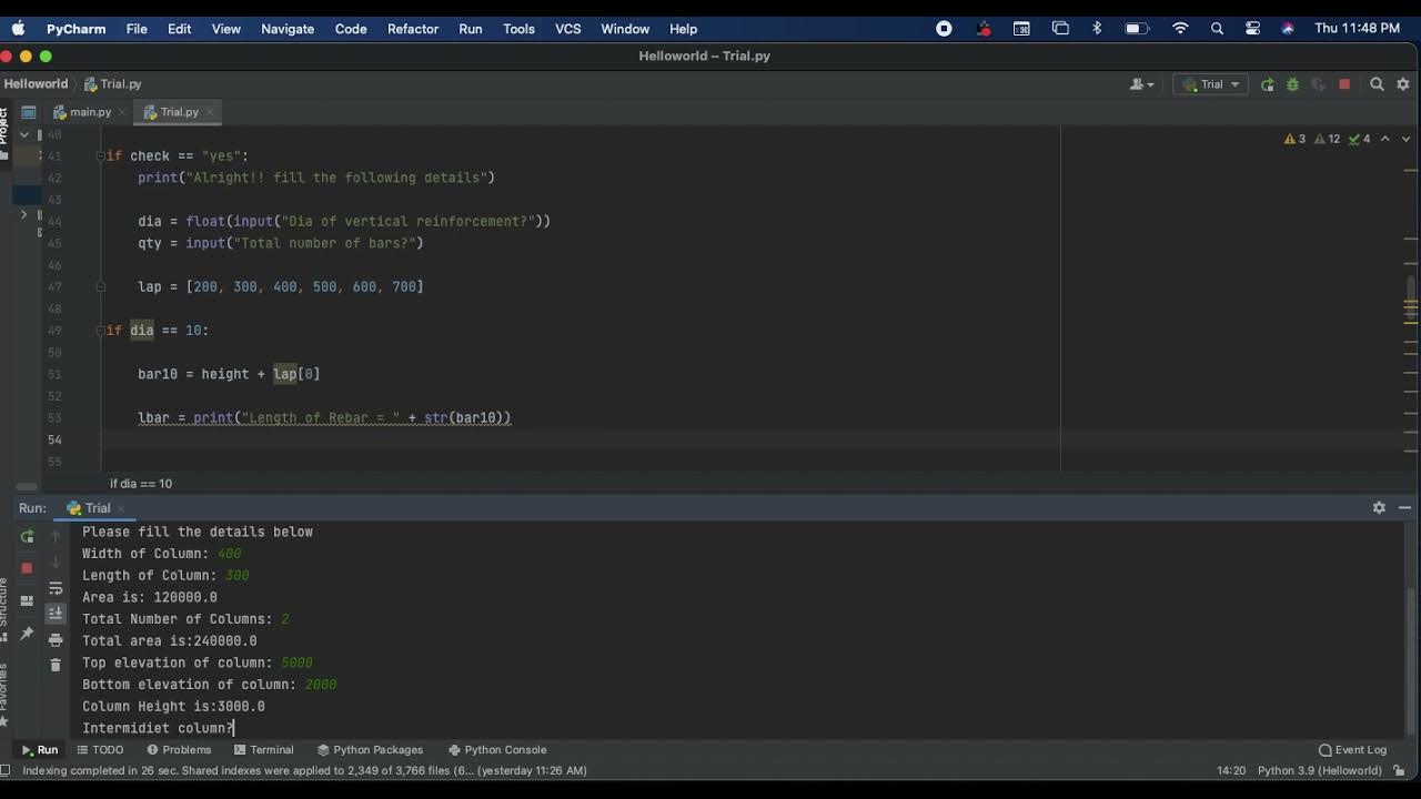 Python Column rebar estimator! - YouTube