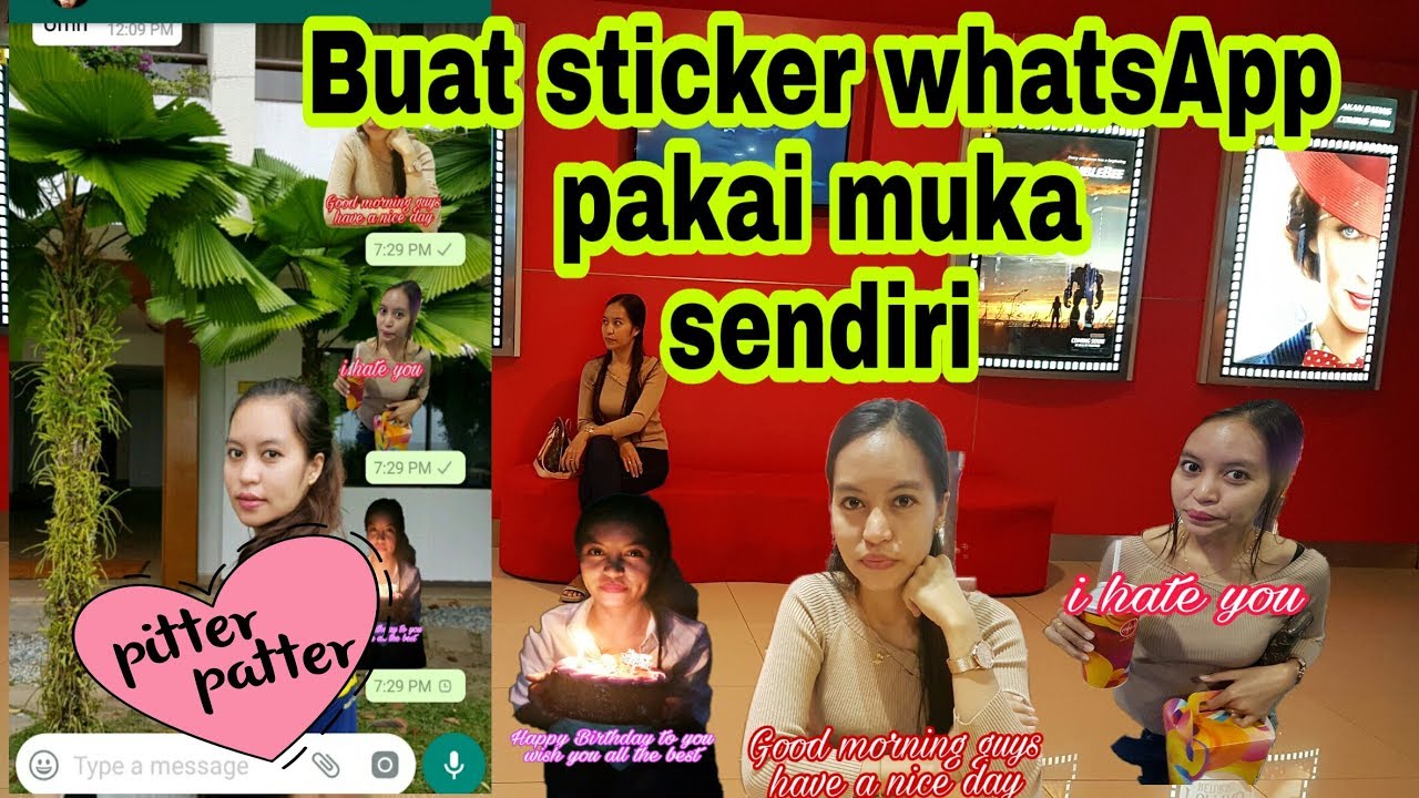 Cara membuat sticker whatsApp Dengan muka kita sendiri, Di handphone ...