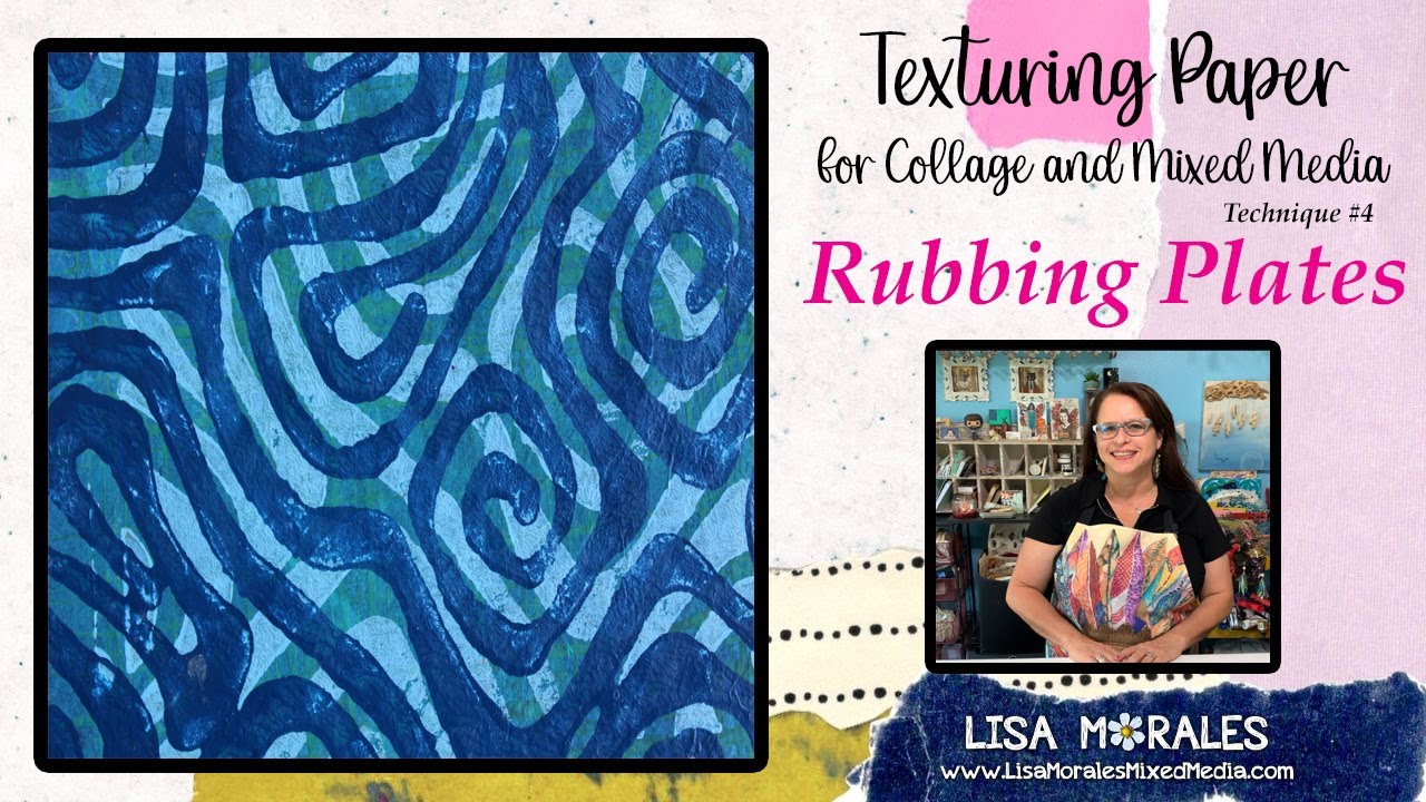 Rubbing Plates - Texturing Paper for Collage and Mixed Media - YouTube
