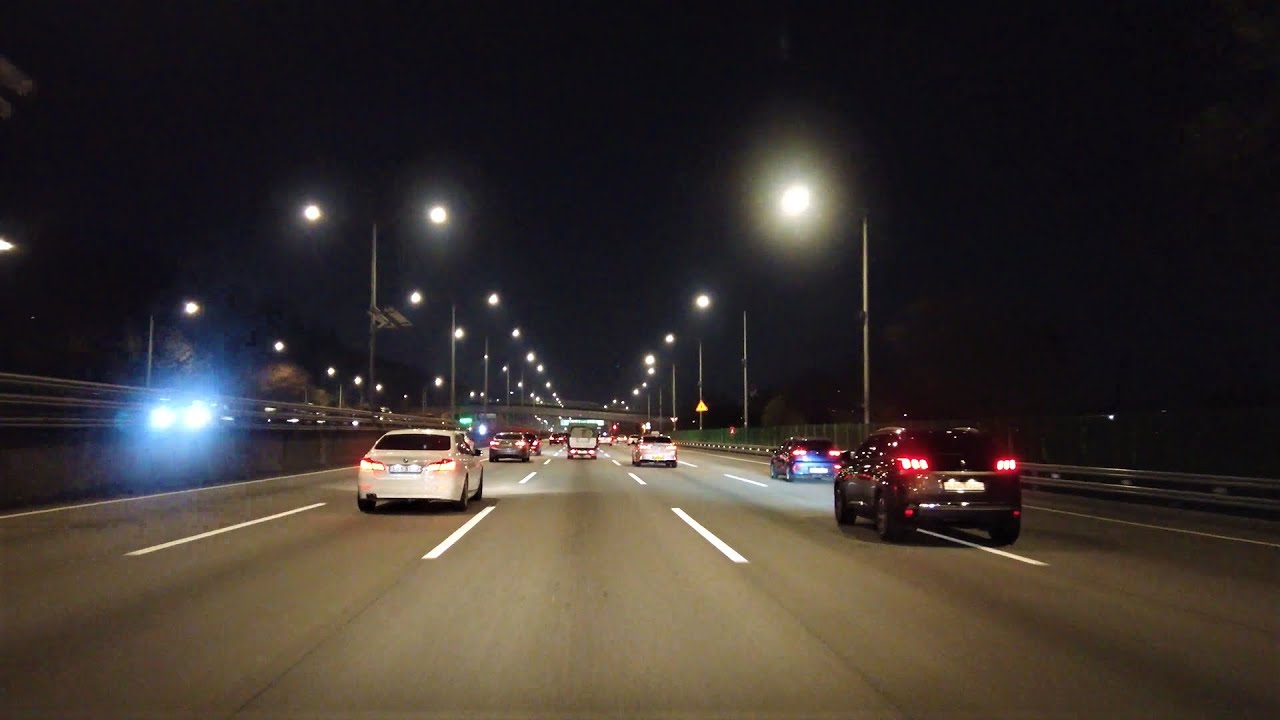 ASMR Highway Driving at Night (No Talking, No Music) Paju to Seoul ...