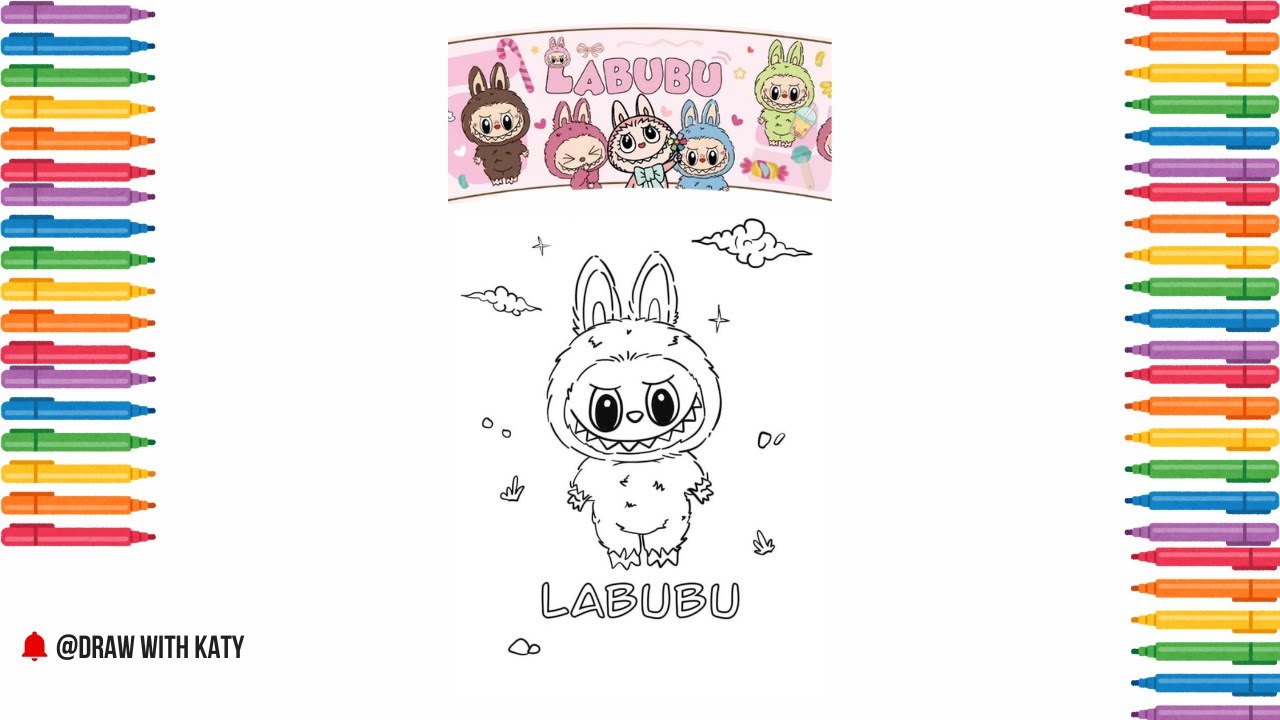 Labubu New Coloring Pages | How to Color New Popular Labubu Monsters ...