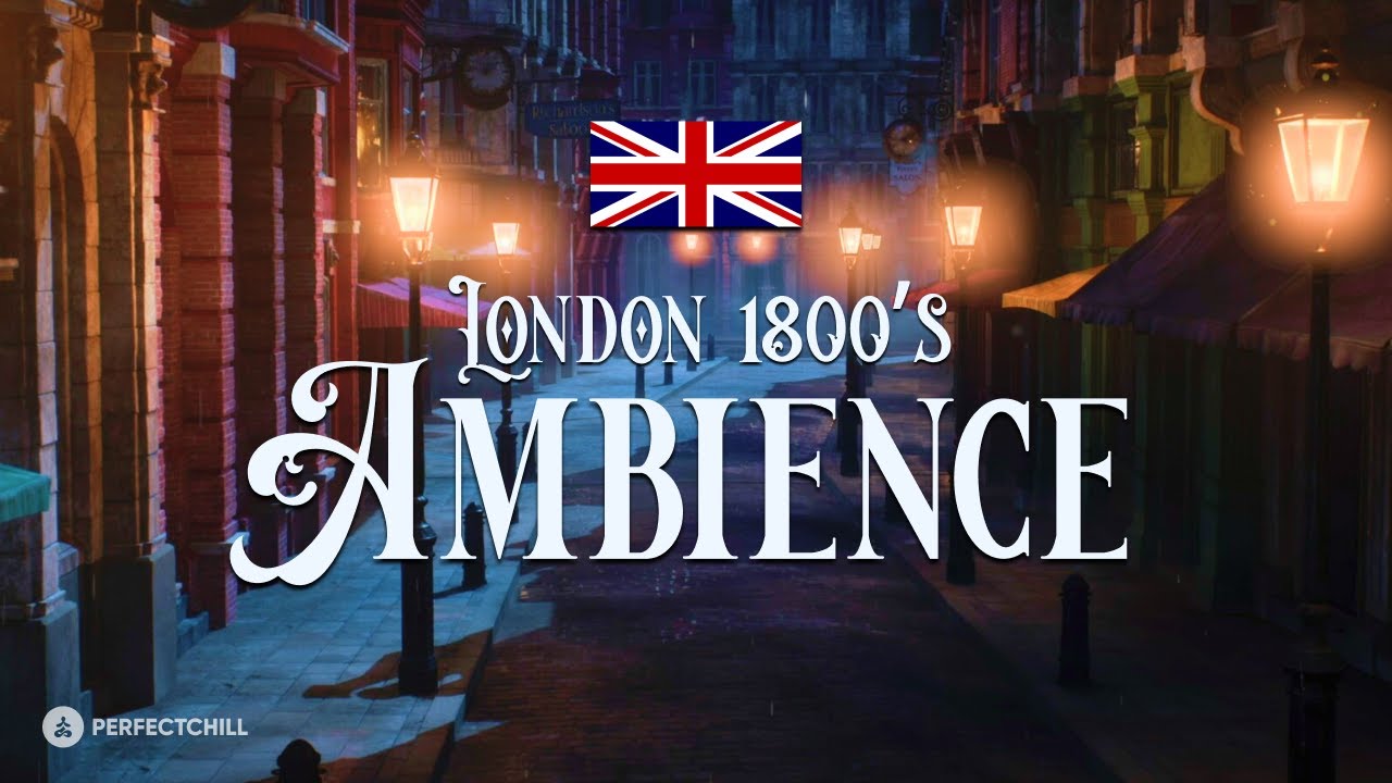 Victorian London Ambience: Rain Sounds, Horses, Crows, Bell Sounds ...