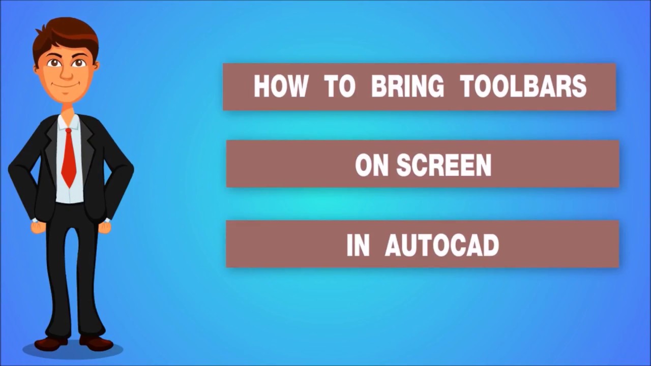 HOW TO BRING TOOLBARS ON SCREEN IN AUTOCAD - YouTube