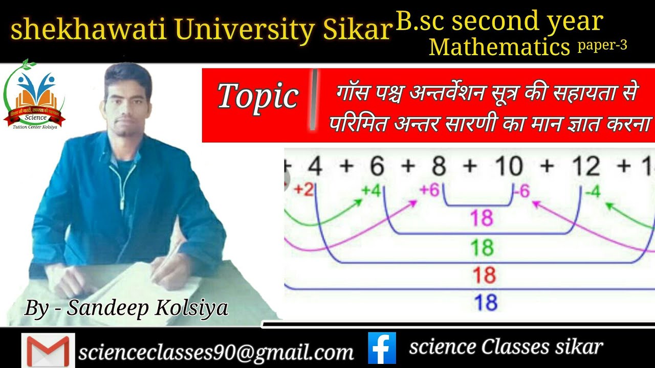 Gauss backward interpolation formulae Help finite difference tableगाॅस ...
