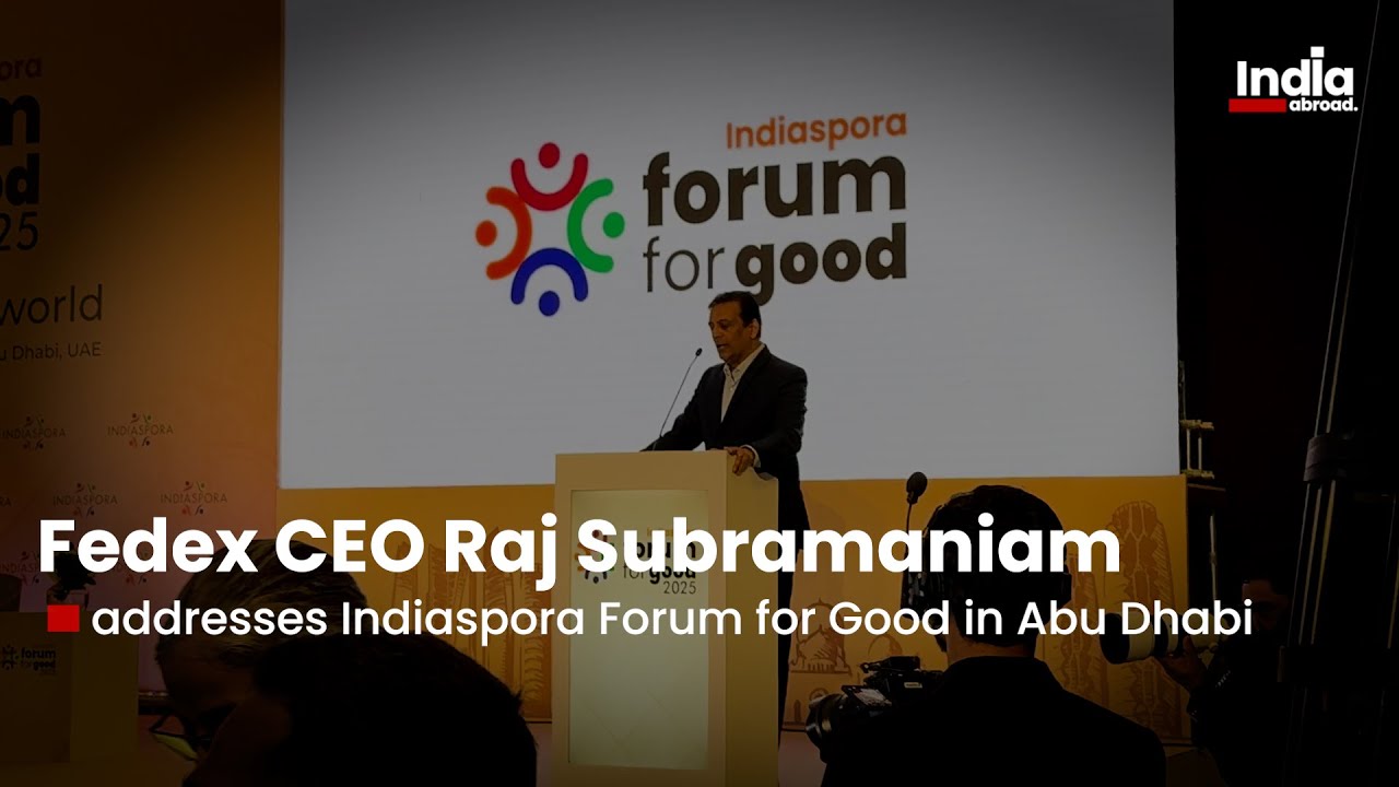 Fedex CEO Raj Subramaniam addresses Indiaspora Forum for Good in Abu ...