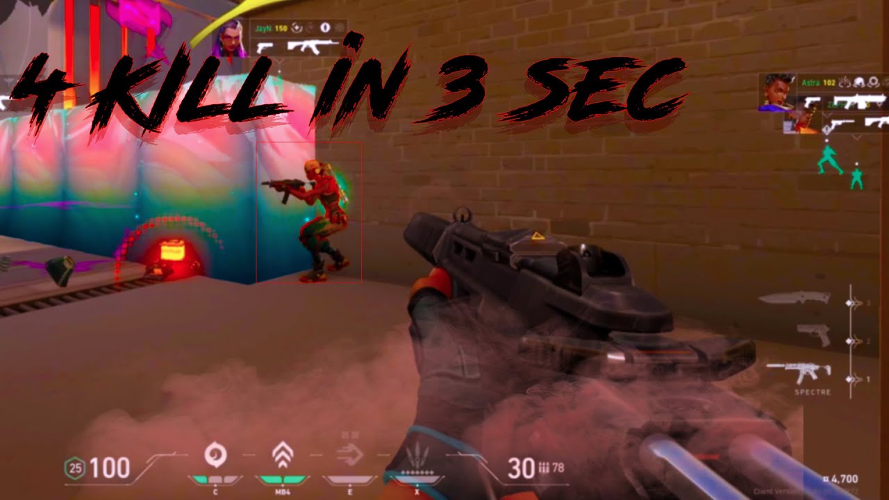 Spectre 4 kill in 3 sec - Valorant - YouTube