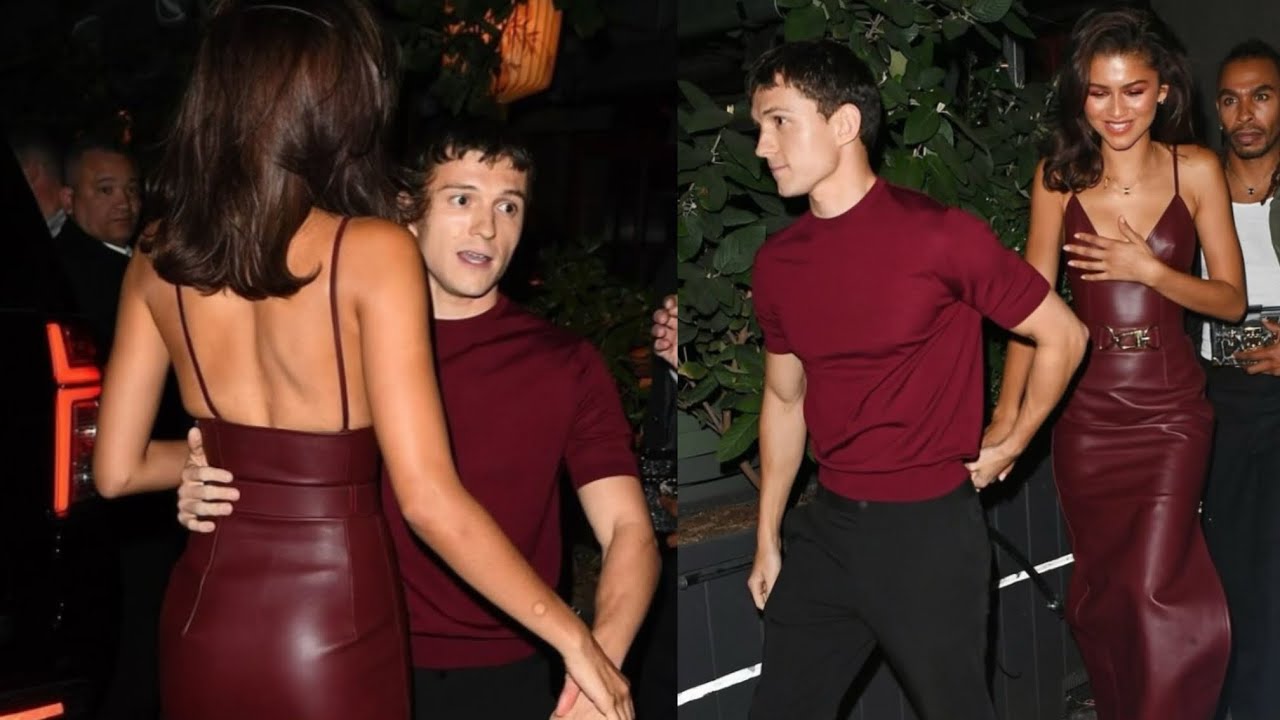 Zendaya and Tom Holland Sport Matching Maroon Outfits On NYC Date Night ...