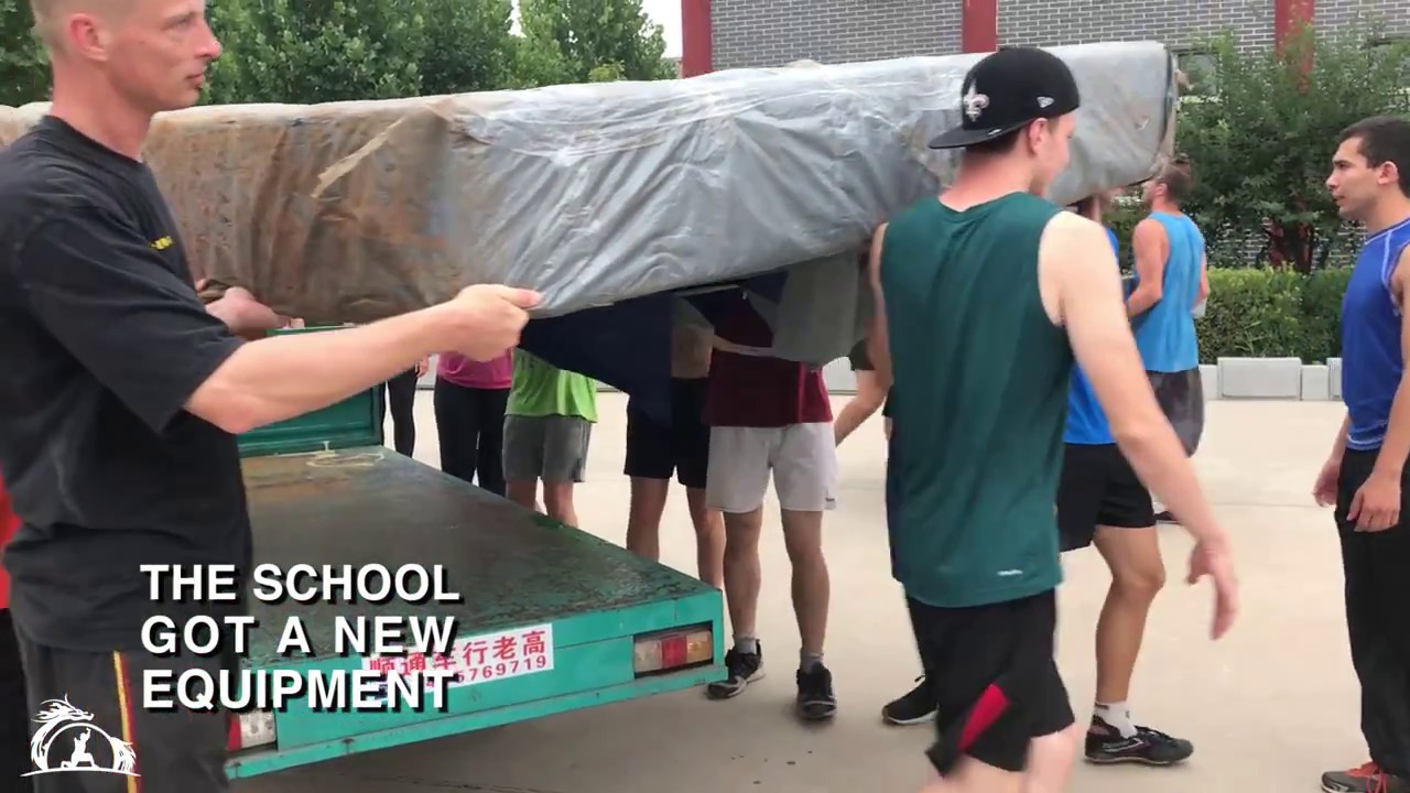 New Equipment - A Trampoline And Crash Mat - YouTube