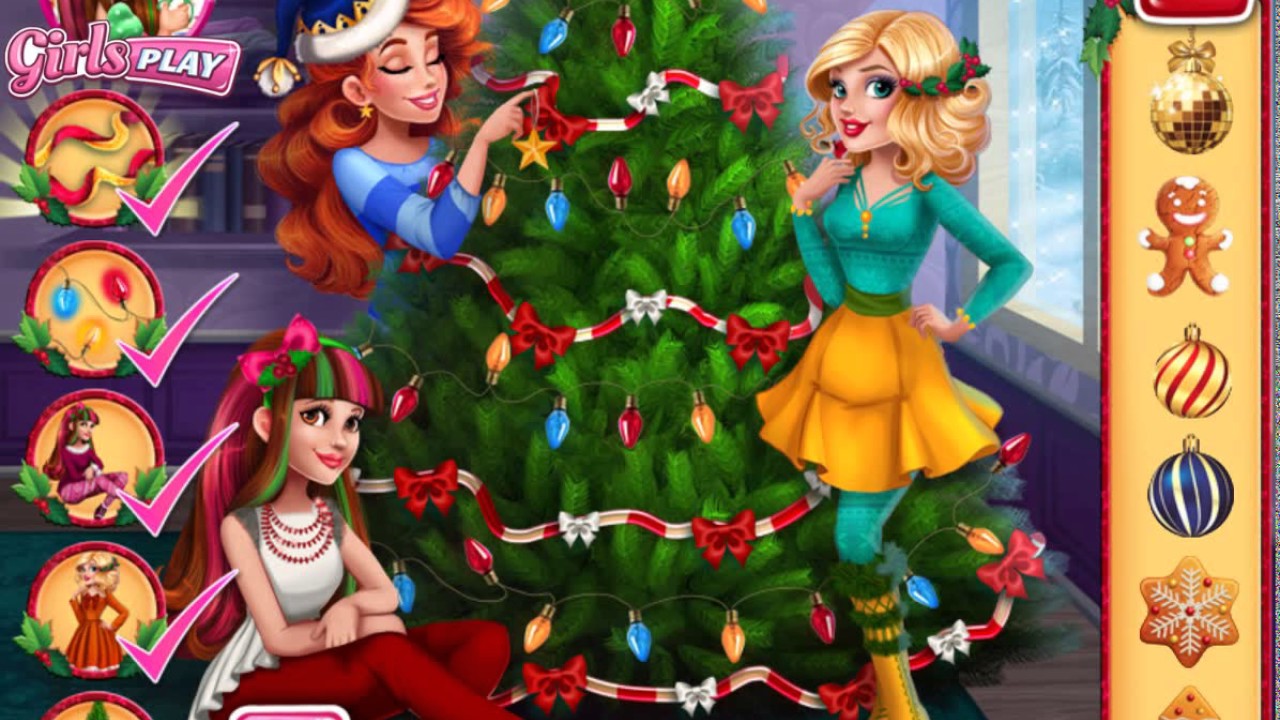 Christmas Tree Deco - Disney Princess Christmas Games For Kids - YouTube