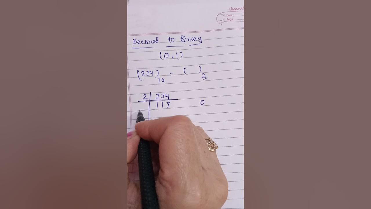 convert decimal number into binary number - YouTube
