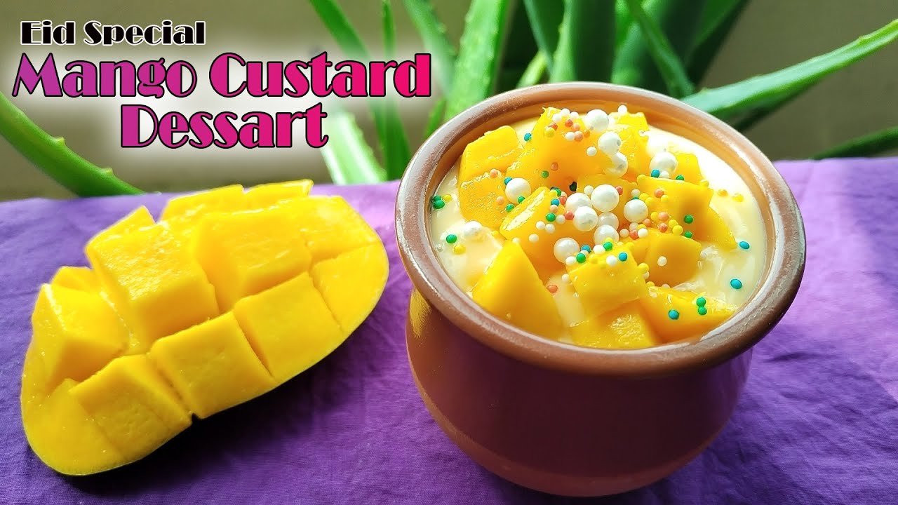ঈদ স্পেশাল আমের ডেজার্ট রেসিপি ।। Mango Custard dessert Recipe in ...
