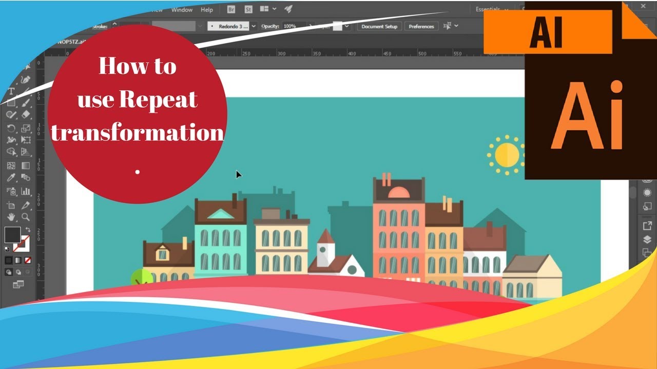 Adobe Illustrator CC 20 How To Use Repeat Transformation To Adobe Illustrator CC 20 How To Use Repeat Transformation To