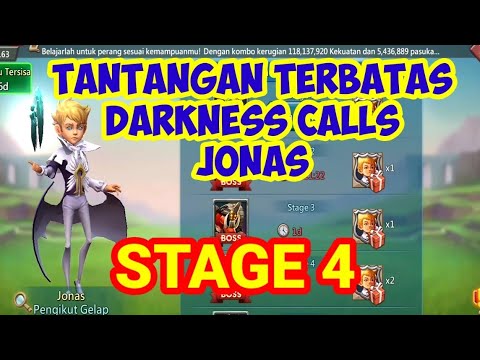 Stage 4 Tantangan Terbatas : Darkness Calls JONAS | Lords Mobile ...