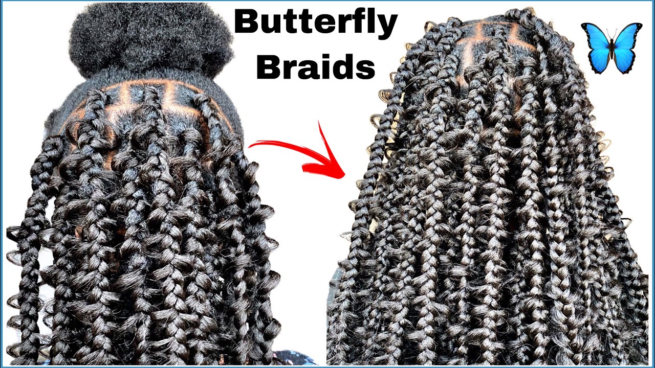 🦋 How To: BUTTERFLY /JUNGLE BRAIDS | 🚫 No Rubber Band Tutorial | 2 ...