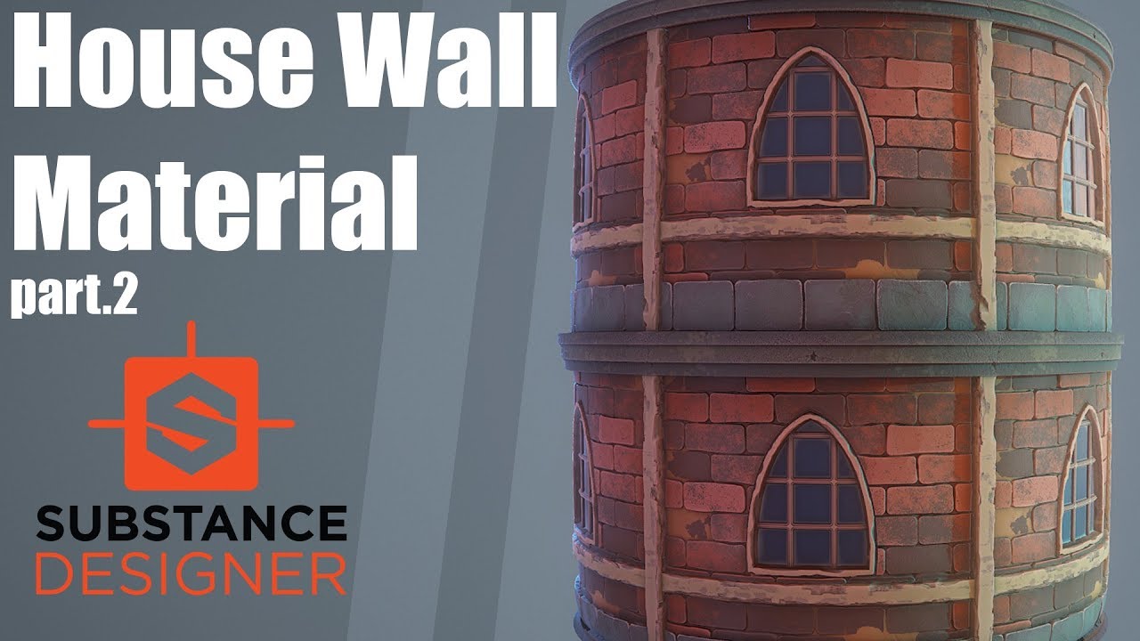 Substance Designer - House Wall Material (Part 2) - Final - YouTube