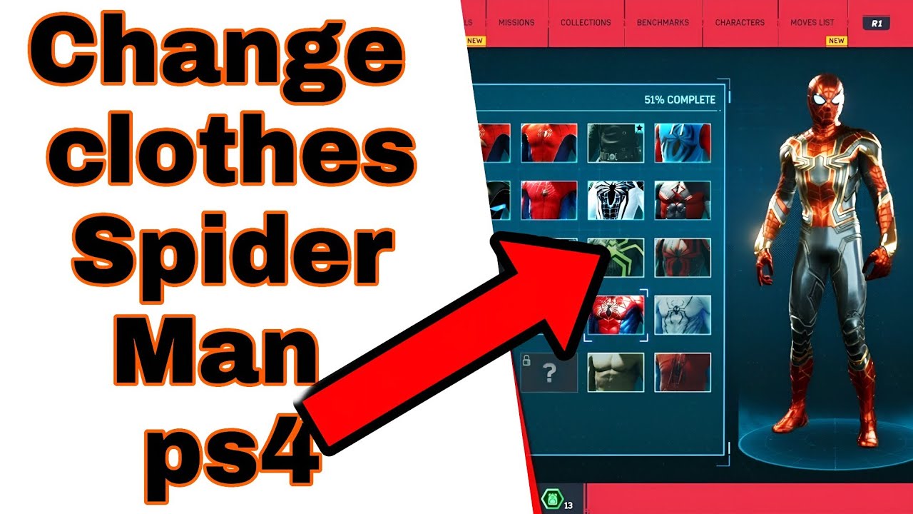 Change clothes Spider Man ps4 - YouTube