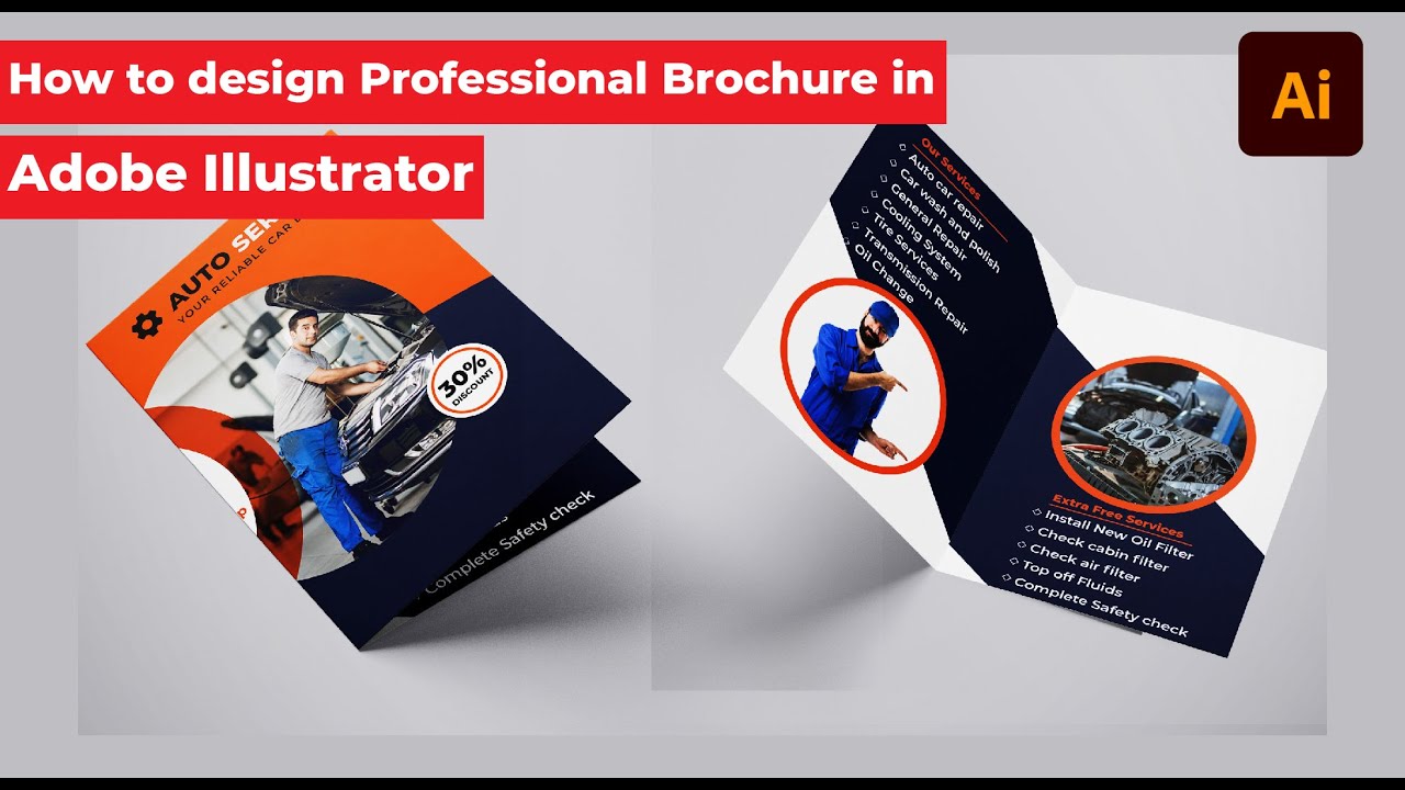 How to design a Professional Brochure in Adobe Illustrator - YouTube
