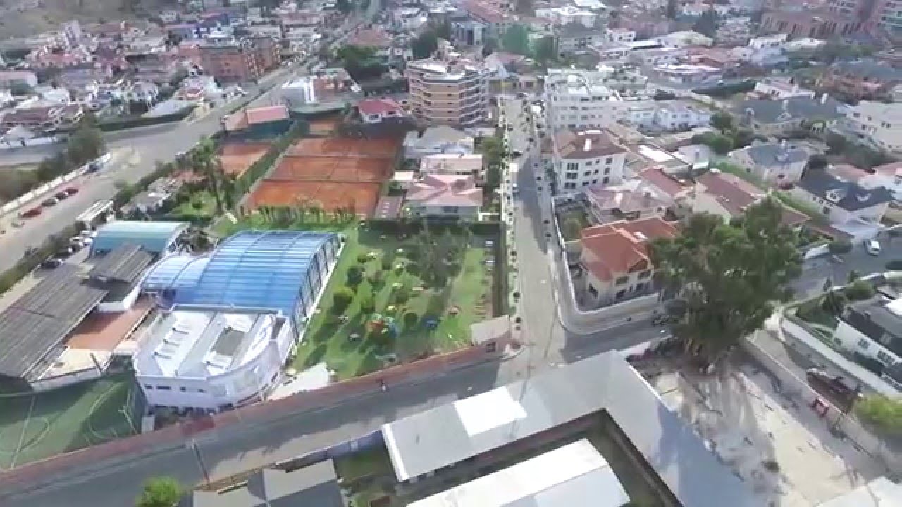 San Miguel La Paz Bolivia, zona sur, Calacoto, Drone flight DJI Phantom ...