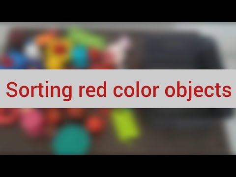 Sorting red color objects #learnwhileplaying #prenursery #homeschooling ...