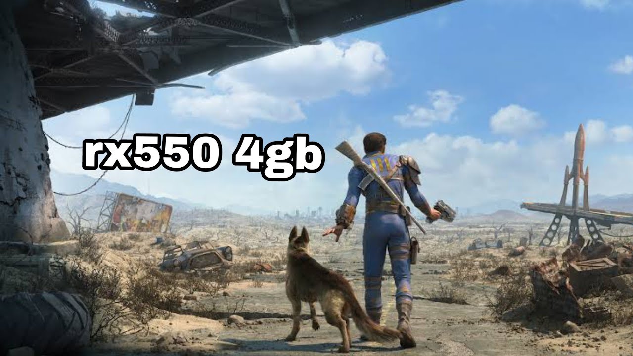 Fallout 4 testes rx550 4gb - YouTube