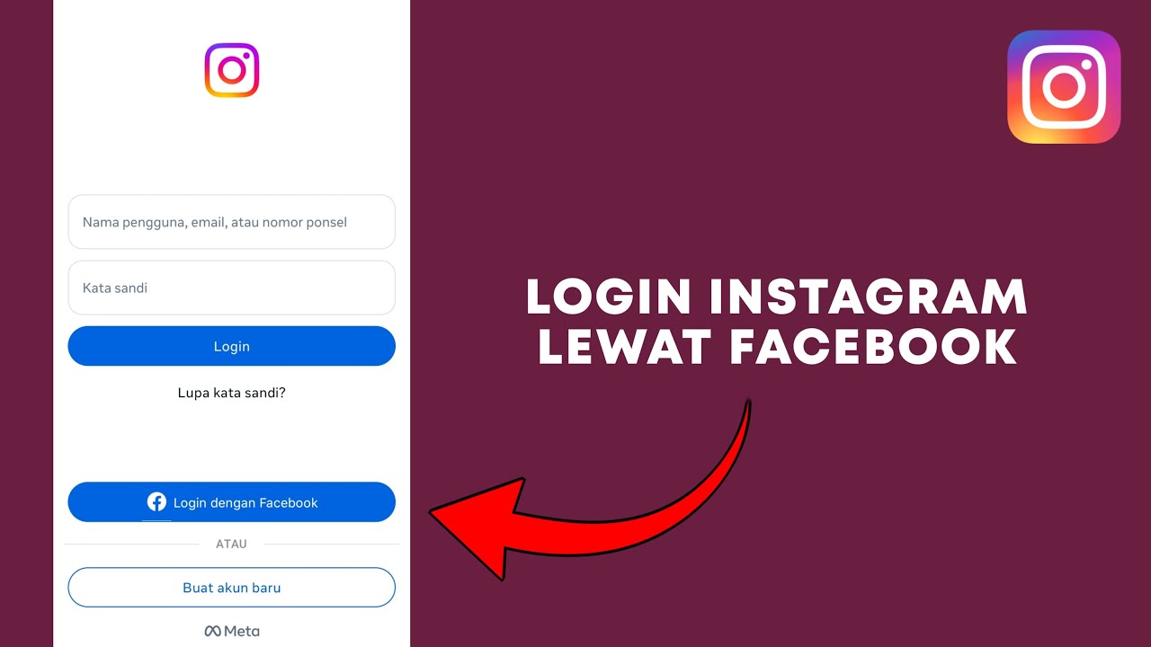 Cara Login Instagram Lewat Facebook Terbaru 2025 - YouTube