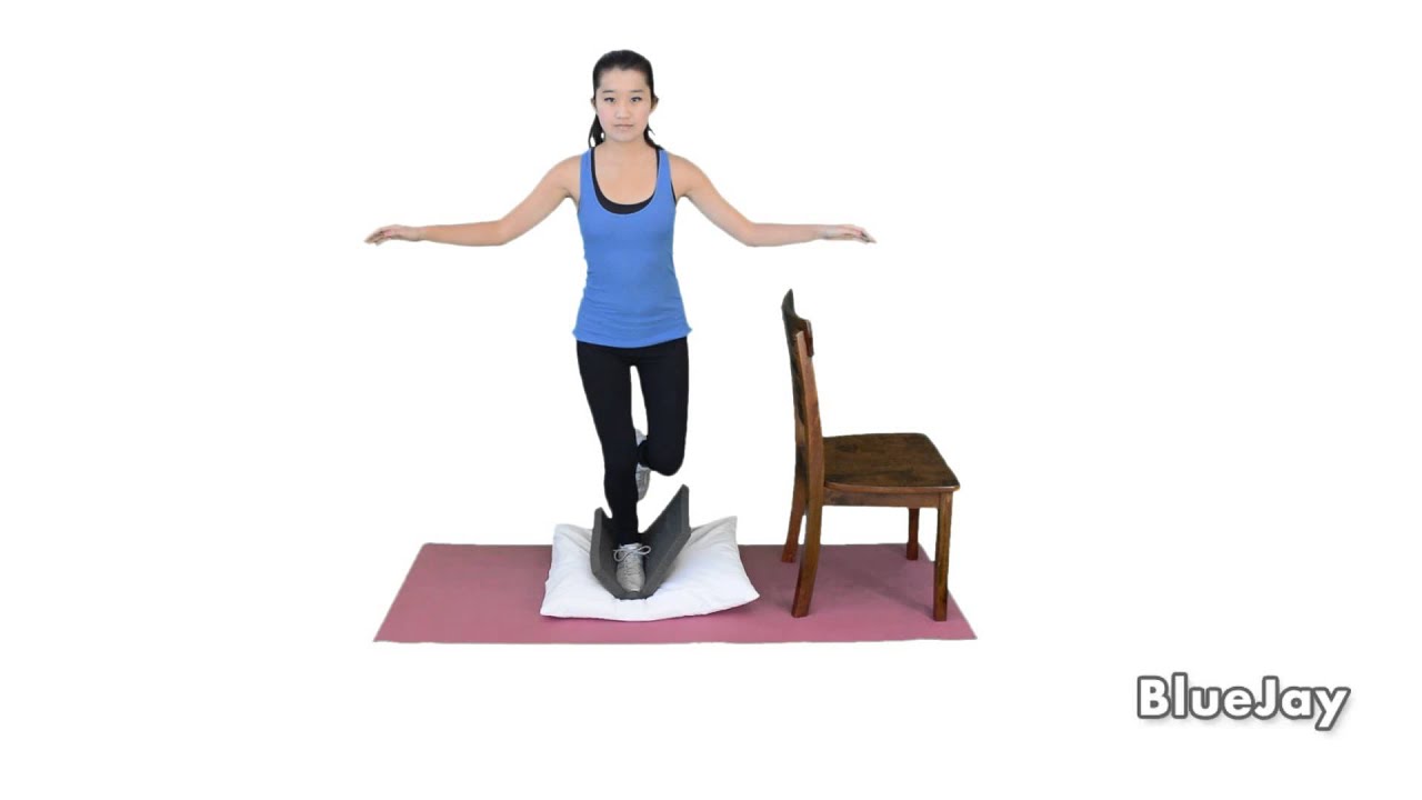 317 Foam Board Single Leg Balance and Squat - YouTube
