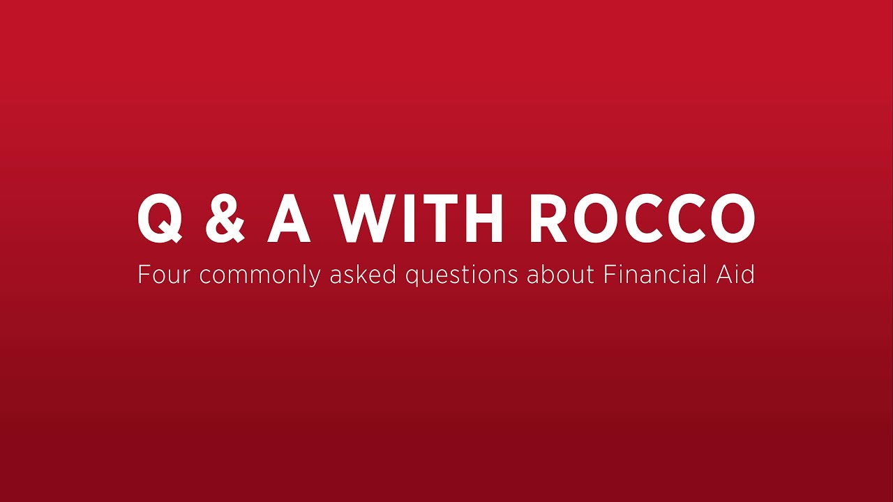 Answering Four Common Financial Aid Questions - YouTube