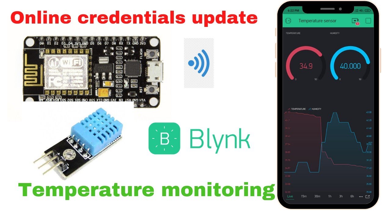 Temperature and Humidity monitering From Anywhere in the world using ...