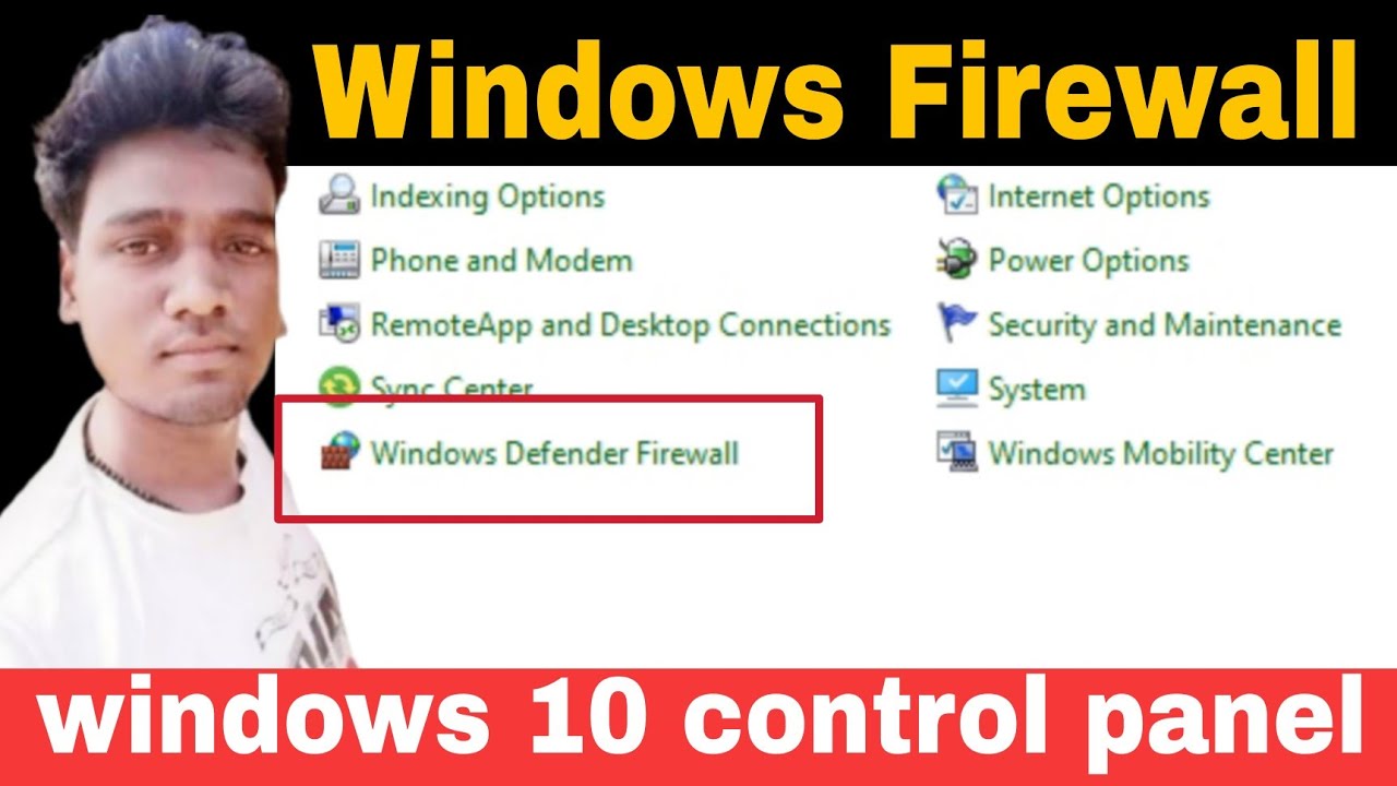 Windows defender firewall | Control panel | Windows 7/8/10 | The AB ...