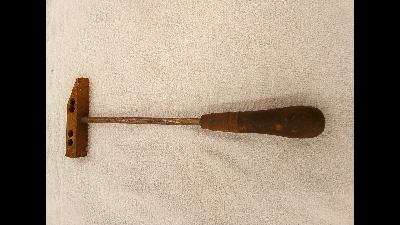 Restoring a homemade hammer. - YouTube