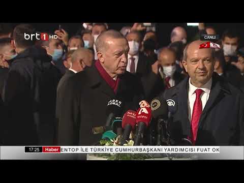 KKTC Cumhurbaşkanı Tatar ile TC Cumhurbaşkanı Erdoğan Maraş'ta açıklama yaptı