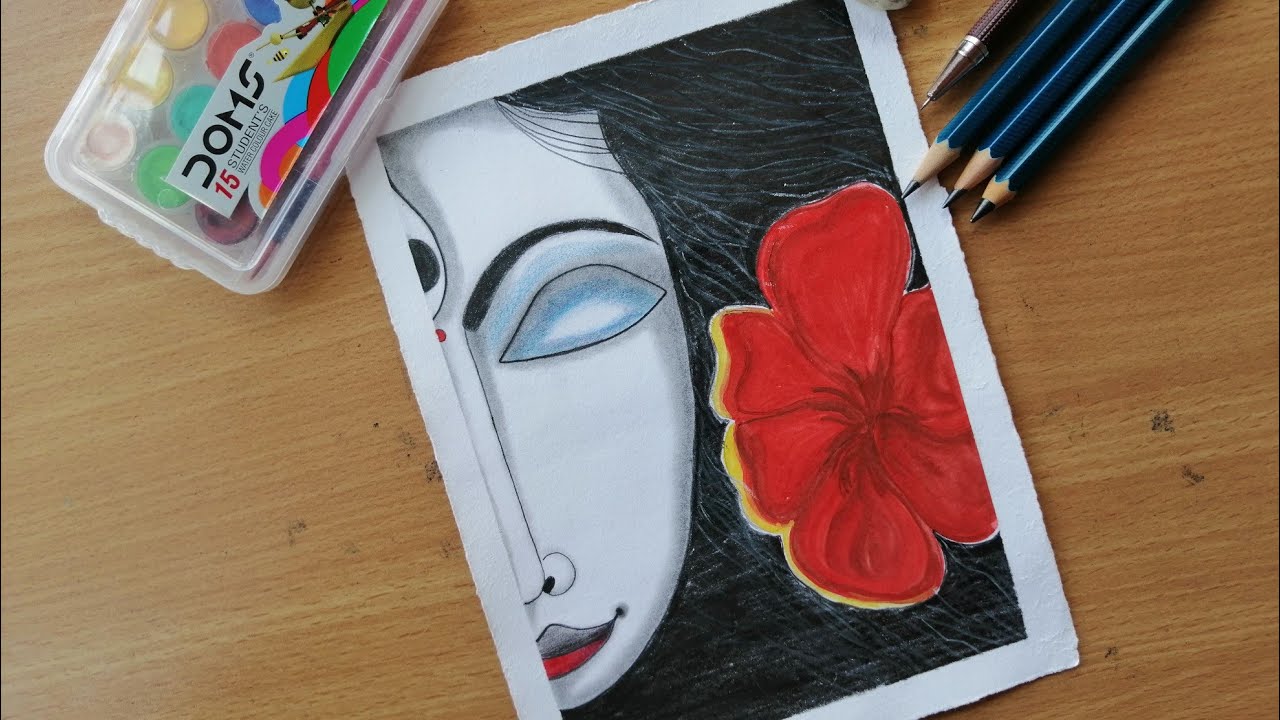 Durga drawing/durga pujo drawing/durga maa drawing/goddess durga ...