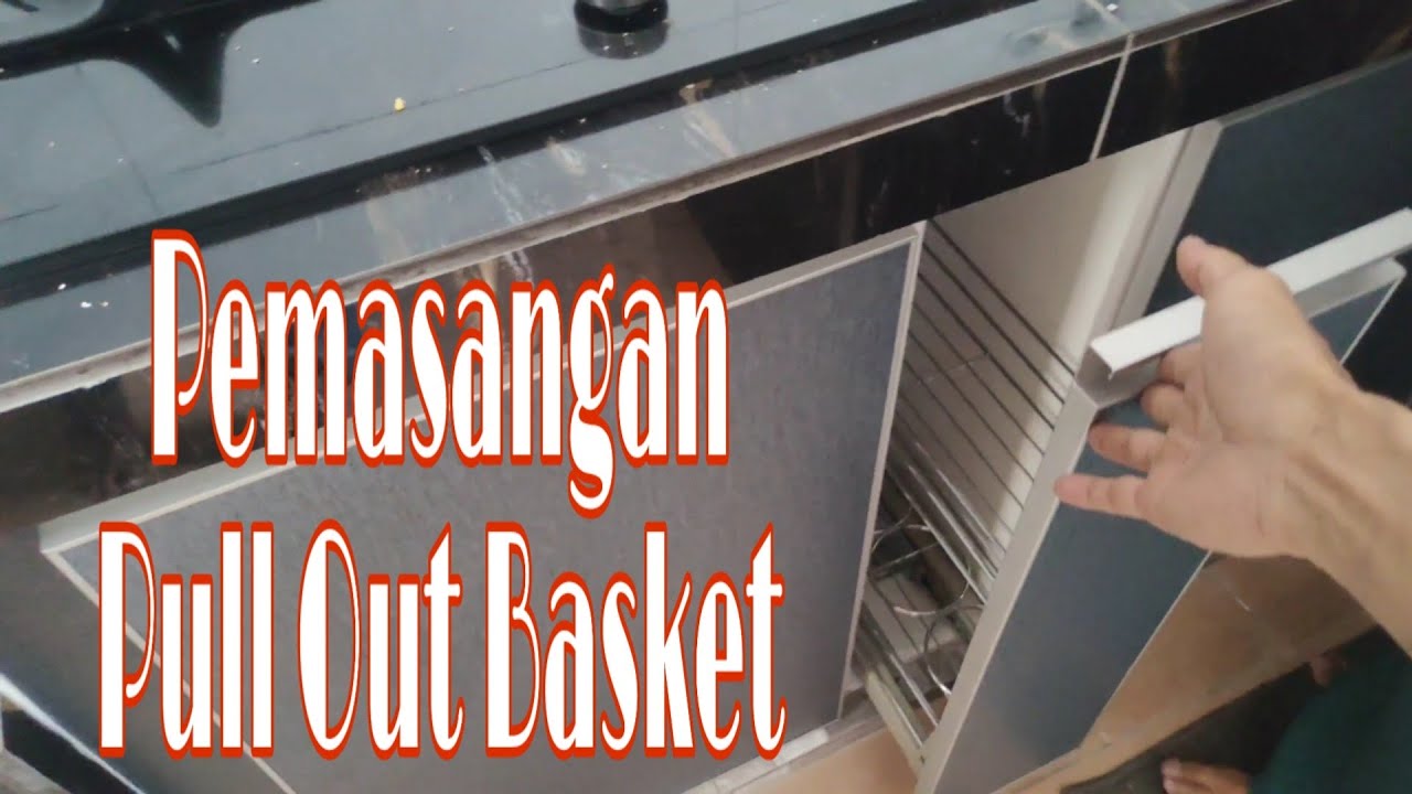 How Install Kitchen Cabinet Pull Out Basket - YouTube
