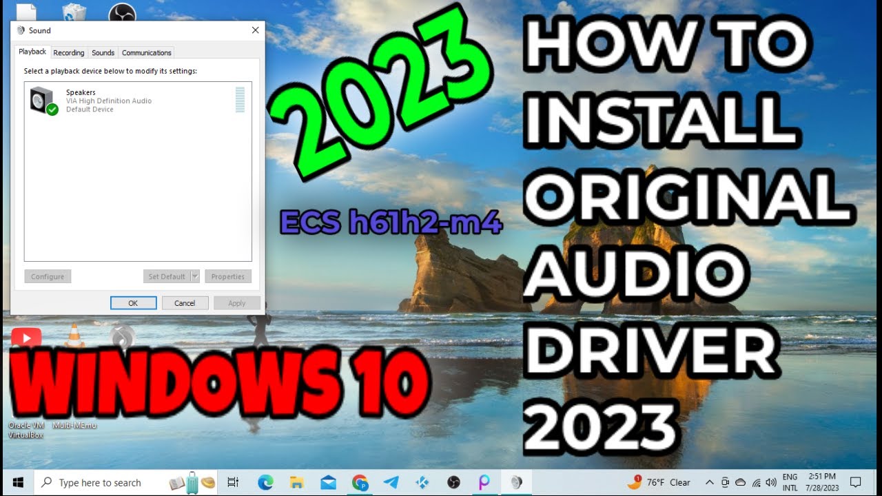 How to Download Original Audio Driver on pc || HD VDeck || ecs h61h2-m4 ...
