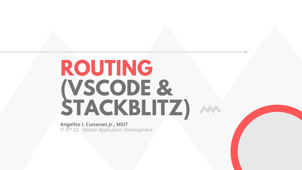 8 - Routing (VS Code & Stackblitz.com) - YouTube