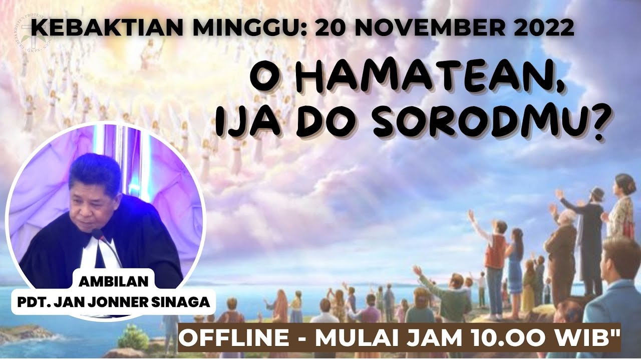 AMBILAN 20 Nov 22, Pdt. Jan Jonner Sinaga - Minggu Pardingaton Hubani ...