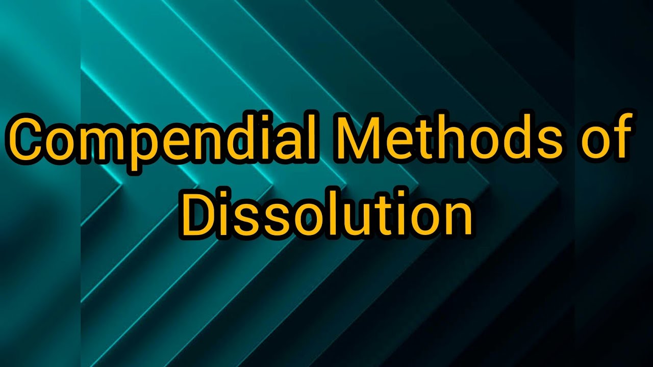 Compendial Method of Dissolution - YouTube