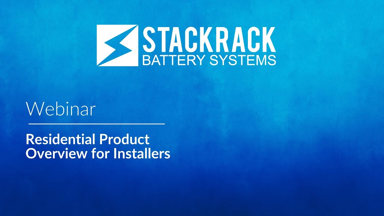 StackRack | Residential Battery System Overview for Solar Installers - YouTube