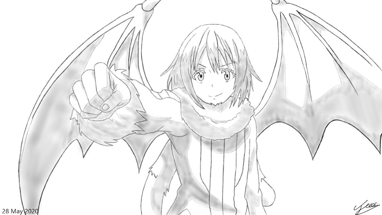 004 Rimuru Tempest Human Form Speed-draw | Autodesk Sketchbook PC - YouTube