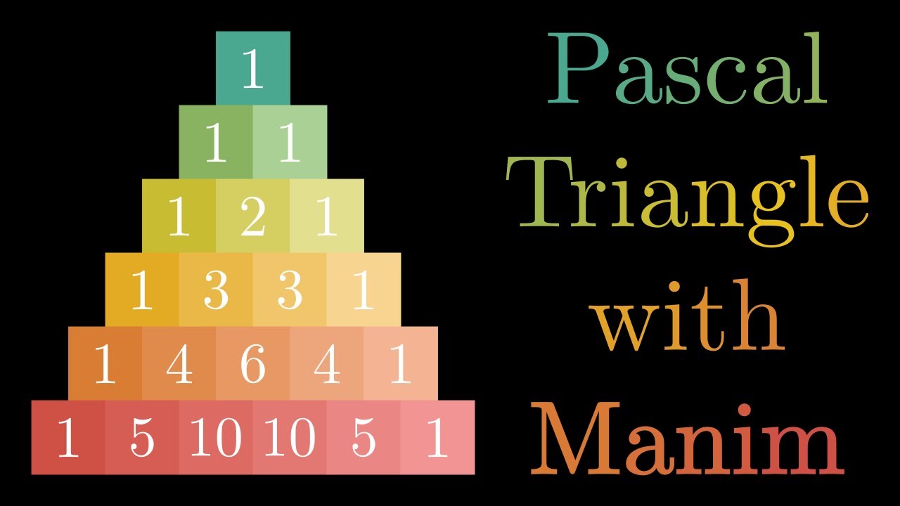 Build the Pascal triangle with ManimCE - YouTube