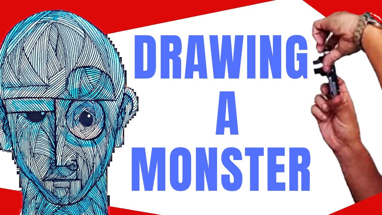 TUTORIAL HOW TO DRAW A BASIC MONSTER #ART #DRAWING #ILLUSTRATION - YouTube
