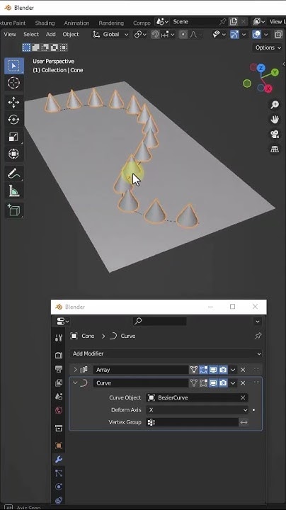 Easy ARRAYS ALONG CURVES in Blender! - YouTube