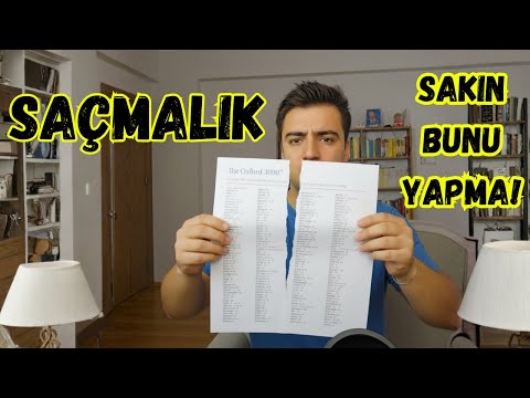 Oxford 3000 kelime listesi saçmalığı