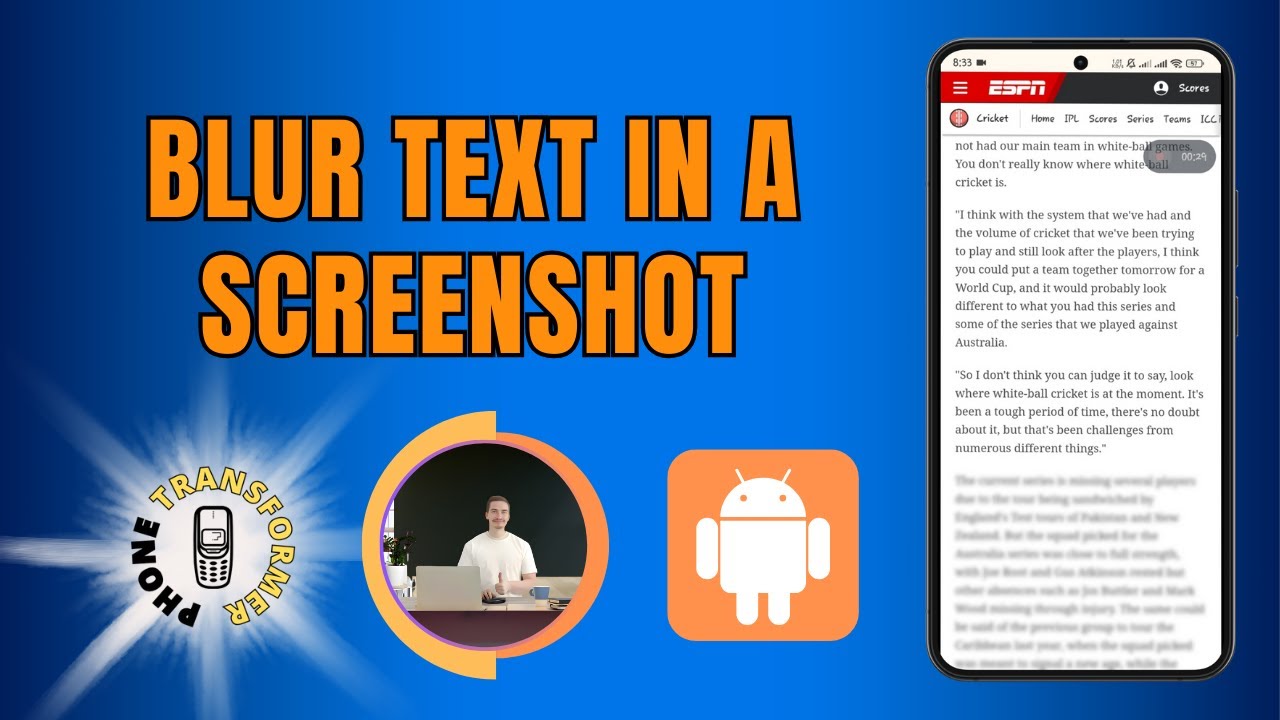 How to Blur Text in a Screenshot in Android - YouTube