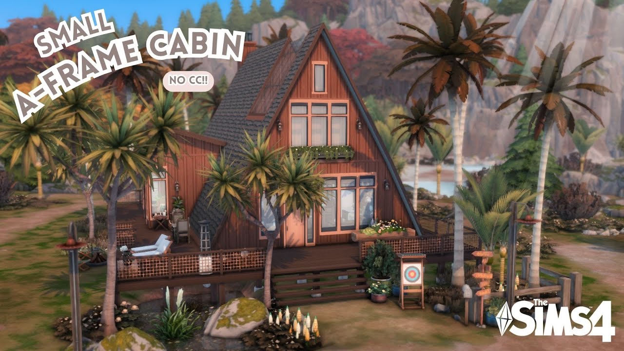 Small A Frame Cabin | The Sims 4 Adventure Await | Relaxing Stop Motion ...