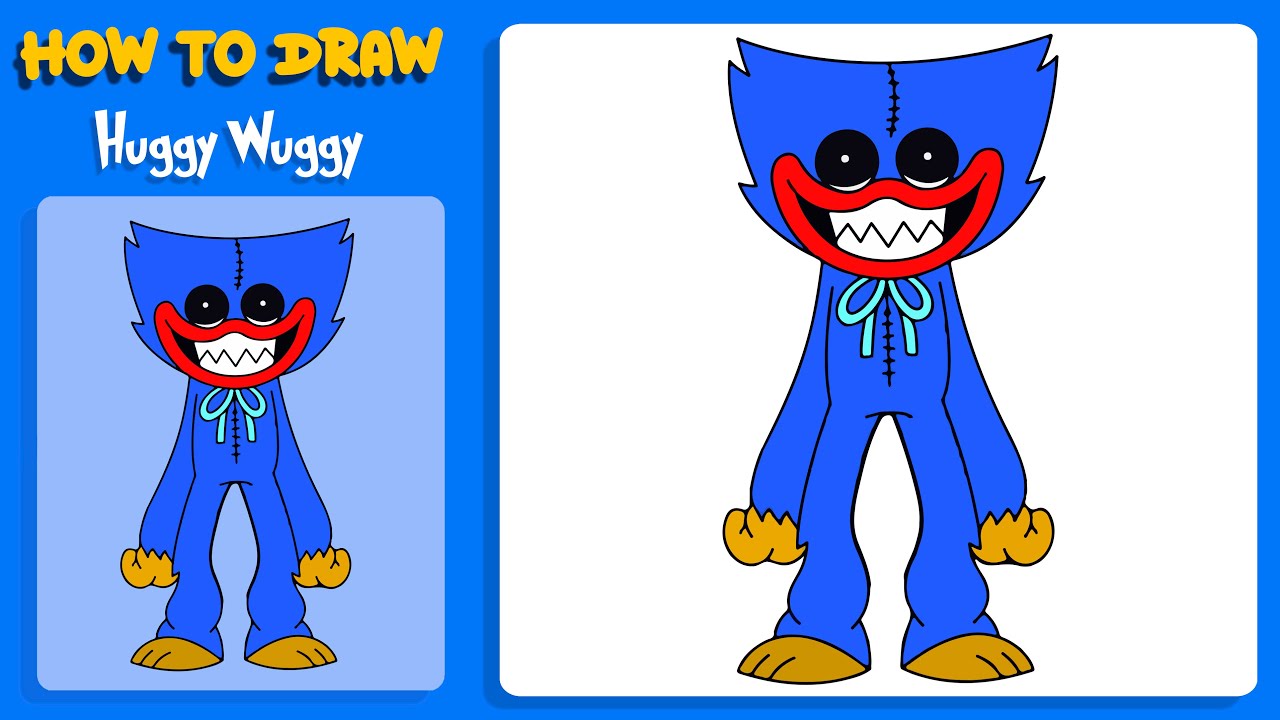 Huggy Wuggy - HOW TO DRAW - YouTube