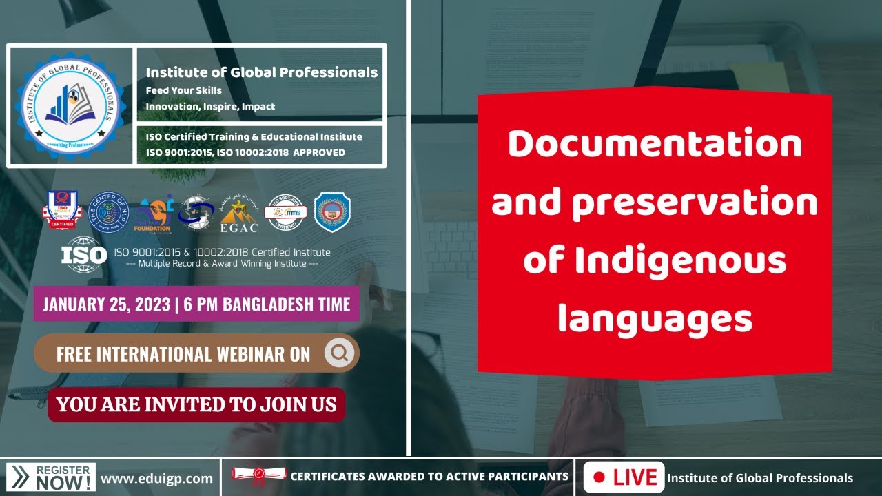 Documentation and preservation of Indigenous languages (Quiz) - YouTube