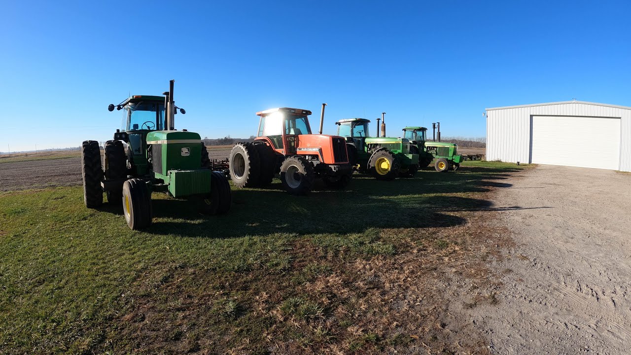 Disk chiseling corn stalks part 1 - YouTube