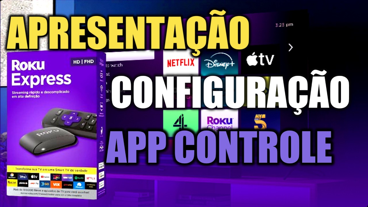 Roku Express Configurações e Instalação + Configuração Controle Remoto ...